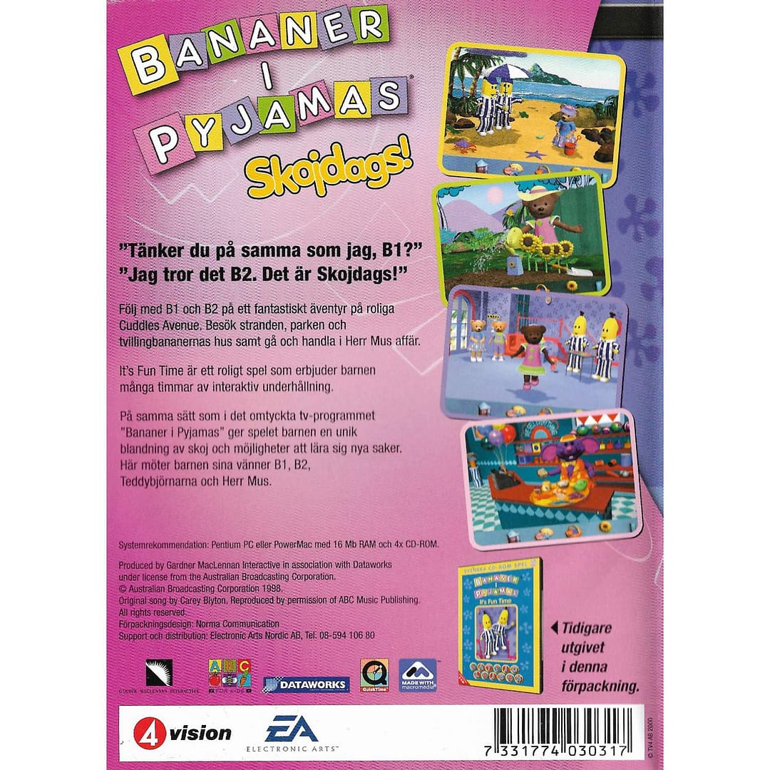 Bananer i Pyjamas Skojdags PC CD Swedish (Begagnad)
