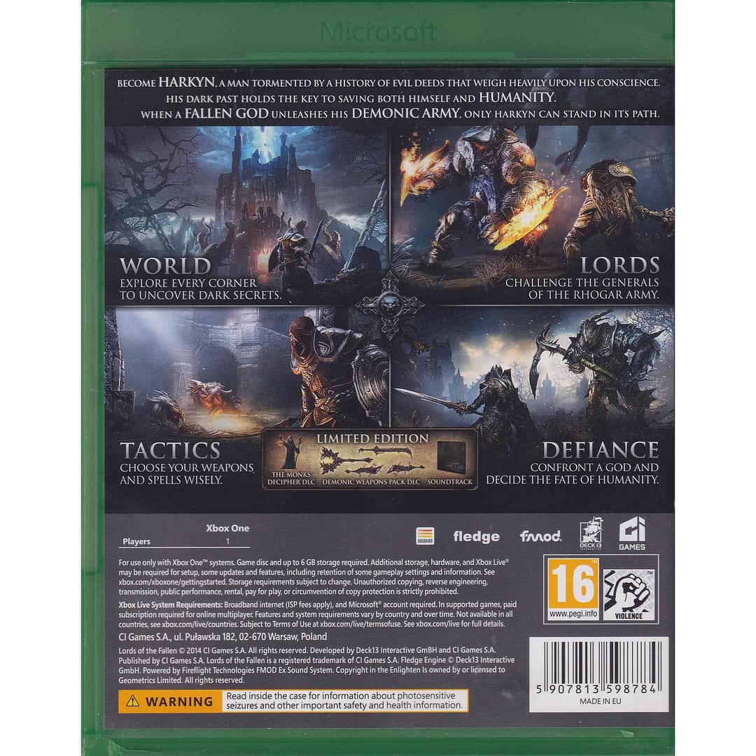 Lords of the Fallen Xbox One (Begagnad)