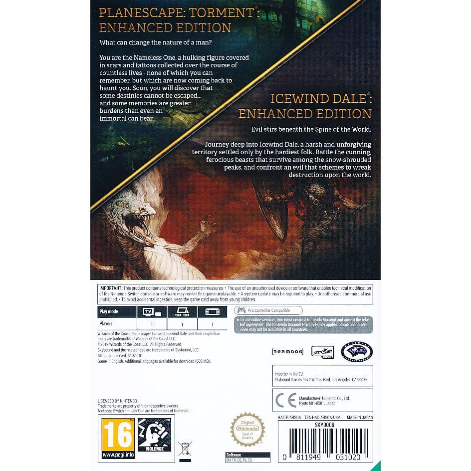 Planescape Torment & Icewind Dale Nintendo Switch - RetroDungeon