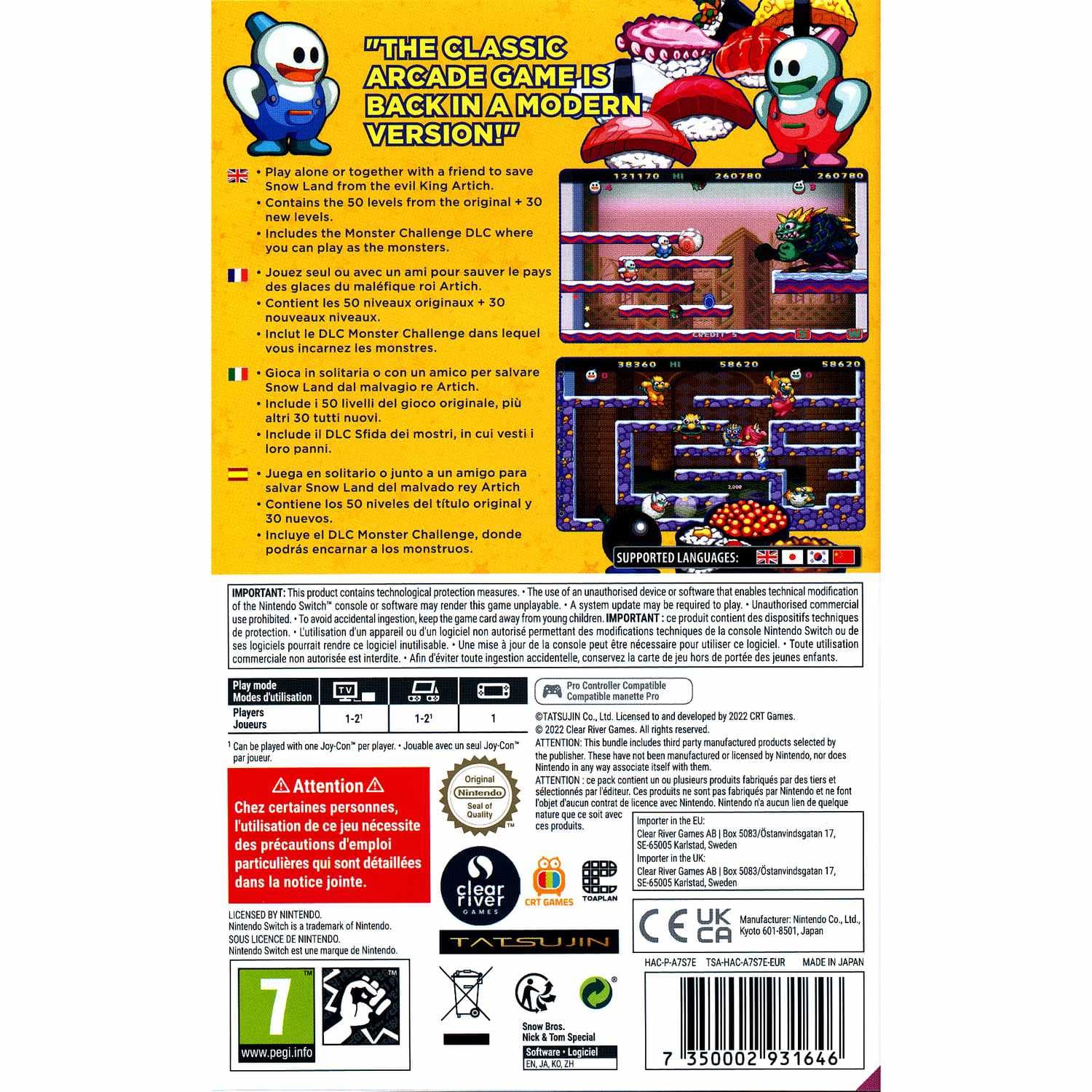 Snow Bros Nick & Tom Special Nintendo Switch - RetroDungeon