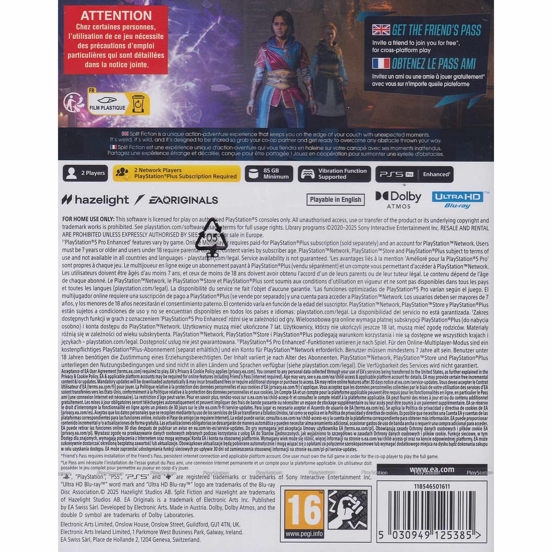 Split Fiction Playstation 5 PS5