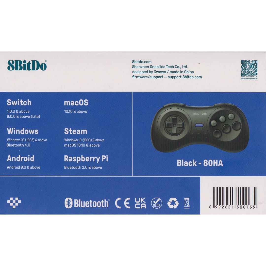 8BitDo M30 Bluetooth Gamepad Black - RetroDungeon
