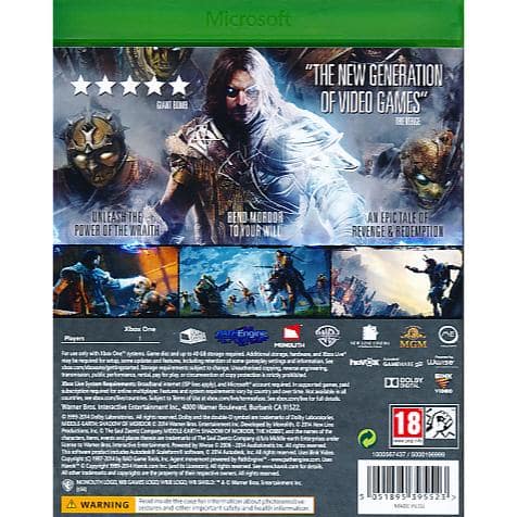 Middle Earth Shadow of Mordor Game of the Year Edition Xbox One ...